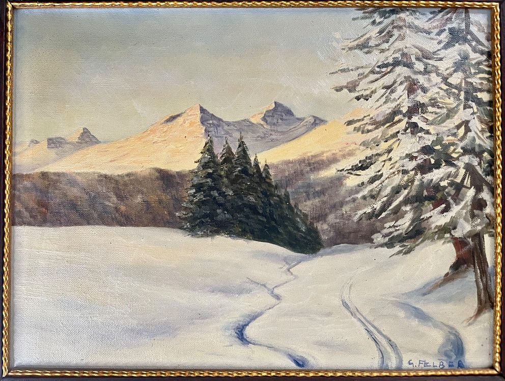 Carl Friedrich Felber 1880-1932, Winterlandschaft Ölgemälde | Kaufen ...