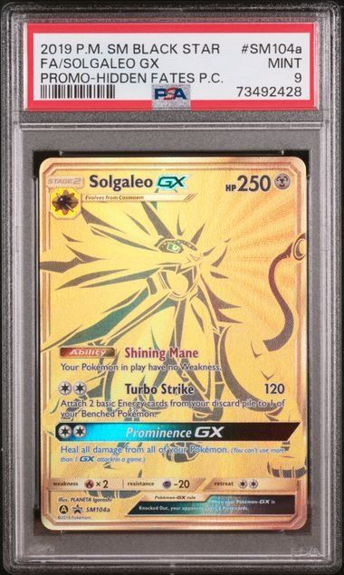 SOLGALEO GOLD PSA 9 HIDDEN FATES PROMO POKEMON KARTE (Gebraucht) in ...