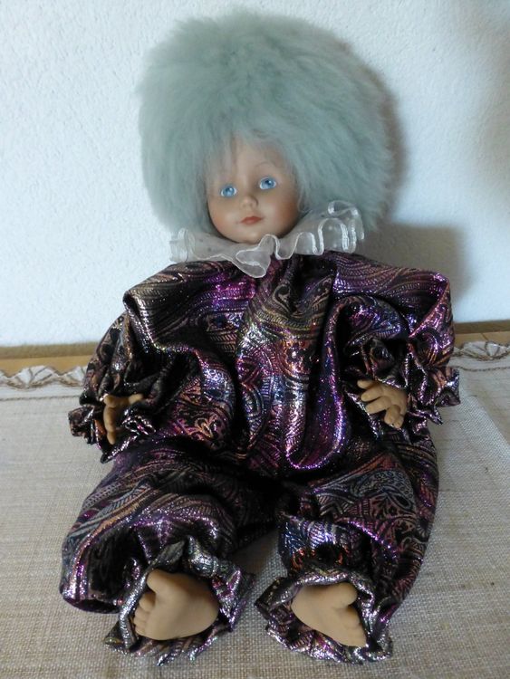 Süsse Clown Puppe mit blauen Augen, Sammlerstück (Neu (gemäss ...