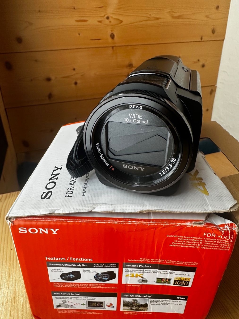 Sony FDR-AX33 – Caméscope 4K complet (boîte d’origine) (D'occasion) à ...