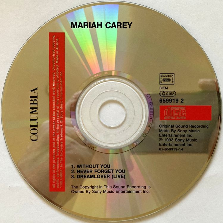 MARIAH CAREY - WITHOUT YOU (Gebraucht) in Bottens für CHF 6 – mit ...