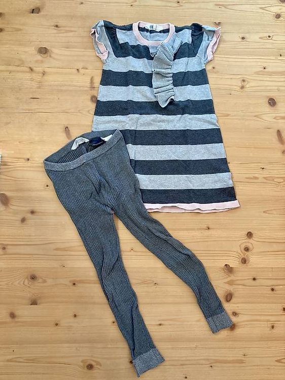 Strickset grau rosa Gr.122/128 (Gebraucht) in Brunnadern für CHF 12 ...