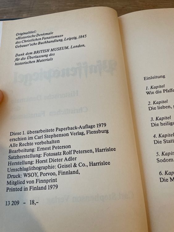 Pfaffenspiegel Christlicher Fanatismus -Otto von Corvin 1979 | Kaufen ...