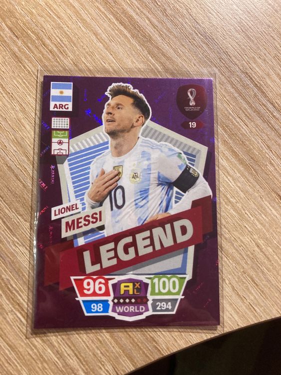 Messi Legend Adrenalyn XL Qatar 2022 Panini Card Argentina (Neu (gemäss ...