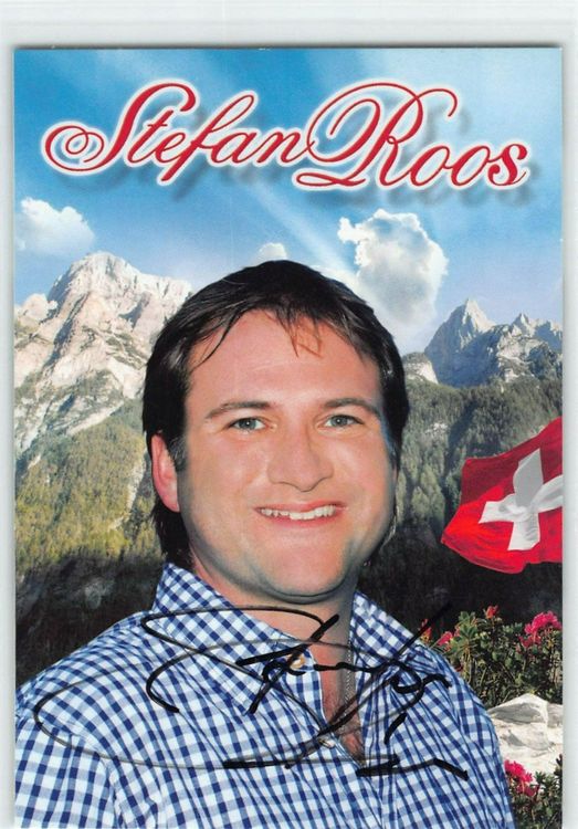 STEFAN ROOS VOLKSMUSIK AUTOGRAMMKARTE - echte Unterschrift, (Gebraucht) in Winterthur für CHF 1 ...