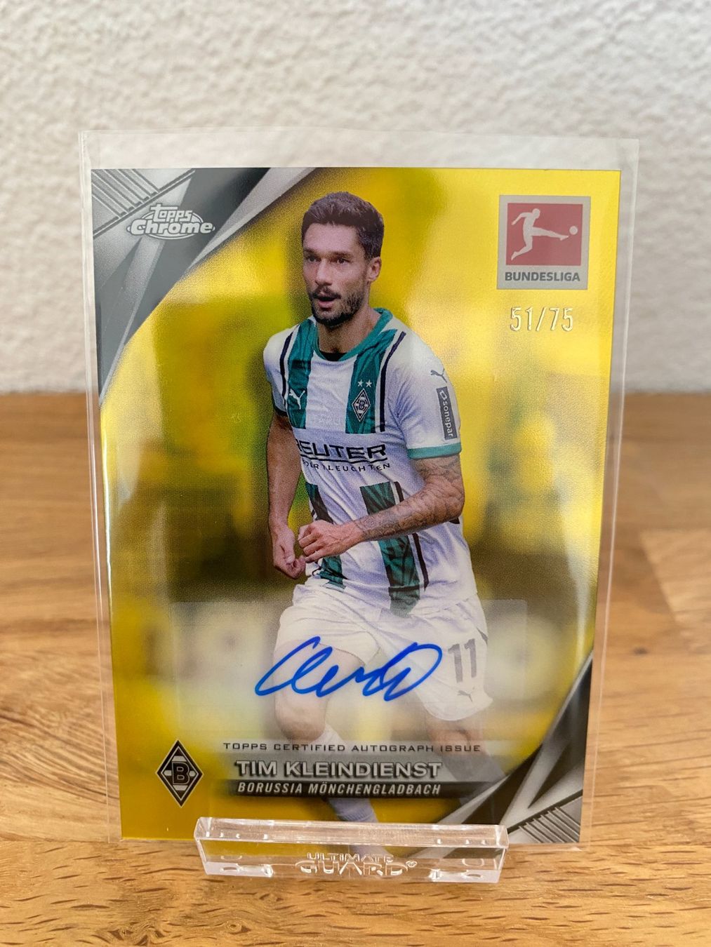 Tim Kleindienst Topps Chrome Bundesliga 24/25 Gold Auto /75 (Neu ...