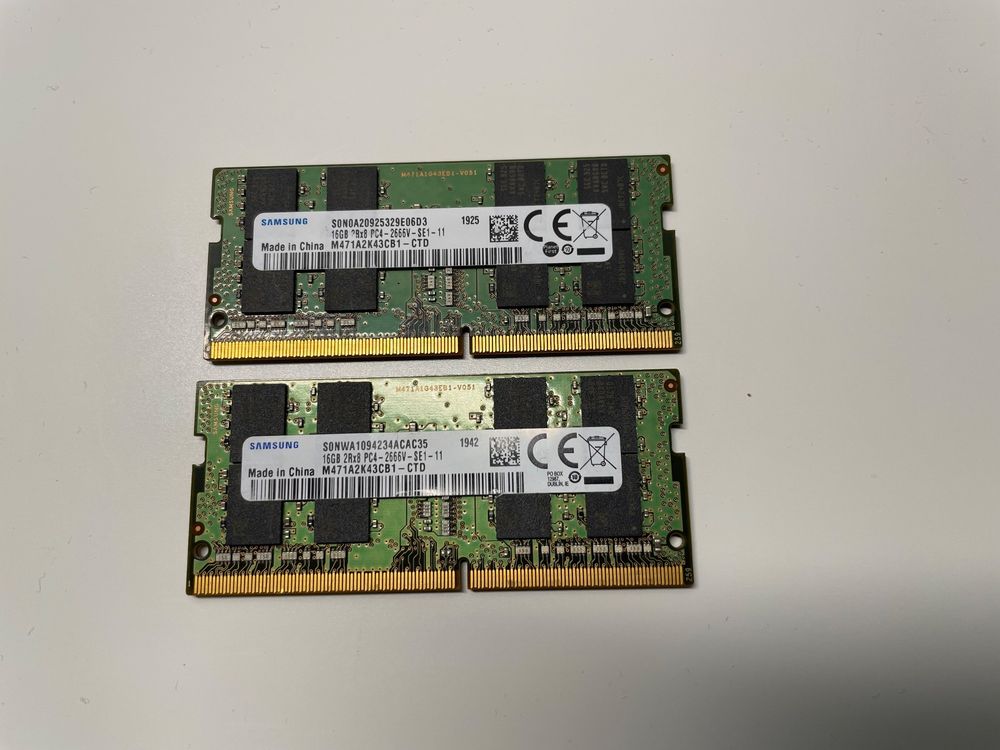 2x16 GB DDR4 RAM Samsung / 32 GB (Gebraucht) in Lausen für CHF 55 – mit ...