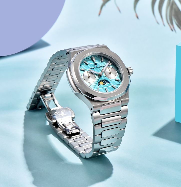 Pagani Design PD1786 bleu 32mm quartz NEUF (Neuf avec emballage d ...