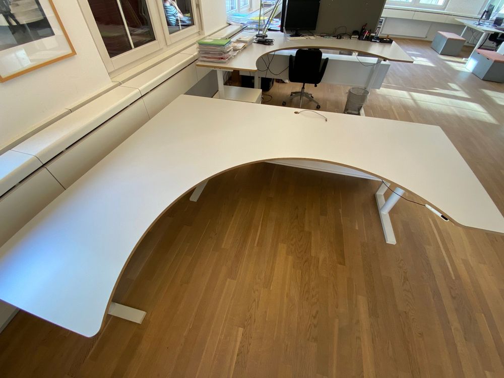 Schreibtisch L-Form Pult Büro Design gross höhenverstellbar (Gebraucht ...