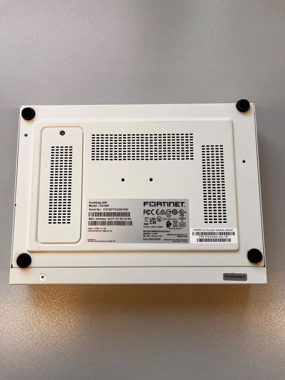 Firewall Fortinet Fortigate FG-60F (Gebraucht) in Yverdon-les-Bains für ...