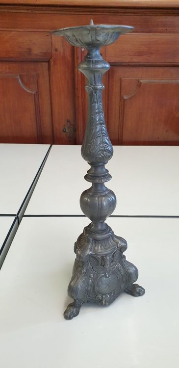 Antiker Kerzenständer Zinn | Kaufen auf Ricardo