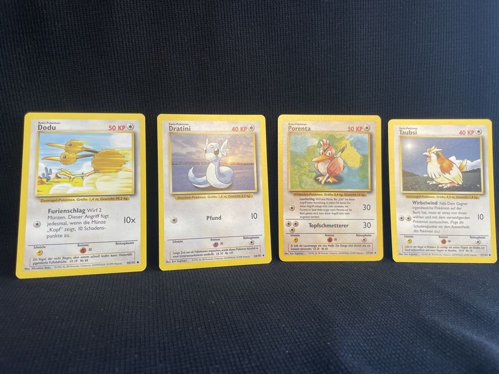 Dodu Taubsi Porenta Dratini 102 base basis Pokemon stern (Gebraucht) in ...