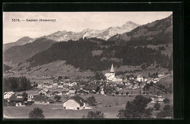 Saanen /Gessenay, Teilansicht mit Kirche (Antik) in Berlin für CHF 7 – mit Lieferung auf Ricardo ...