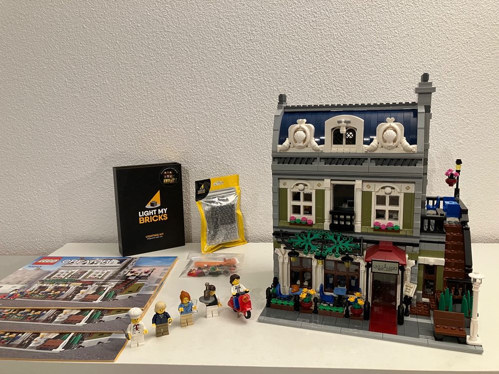 Lego Creator Expert Parisian Restaurant 10243 + Lichtset 💡 (Gebraucht ...