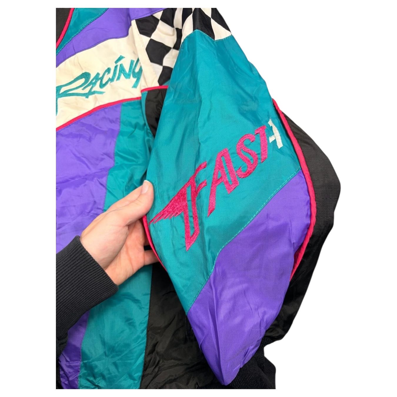 Veste de ski Vintage Choko pro racing noir bleu vert - S (Neuf (Voir ...