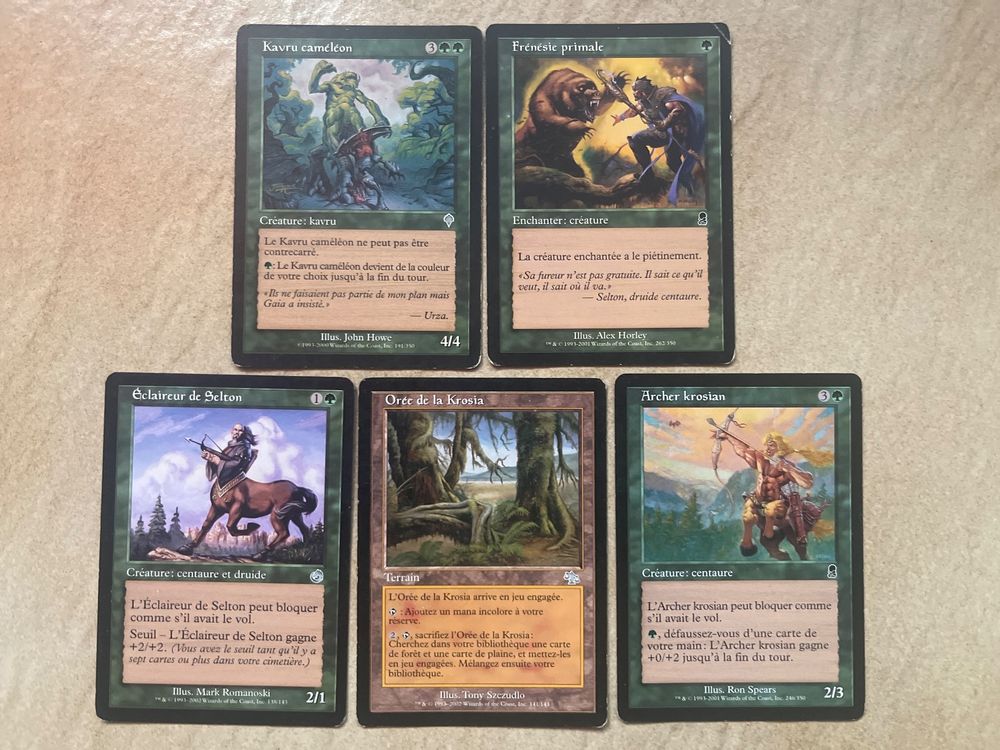 MtG Magic The Gathering 5 cartes françaises (Gebraucht) in Vernayaz für ...