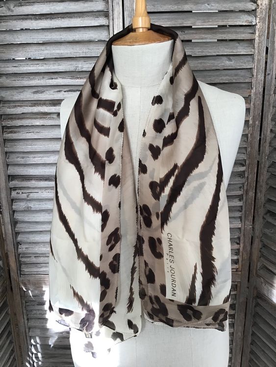 Seidentuch XXL v. Charles Jourdan Paris 100% Seide Frühling (Neu ...