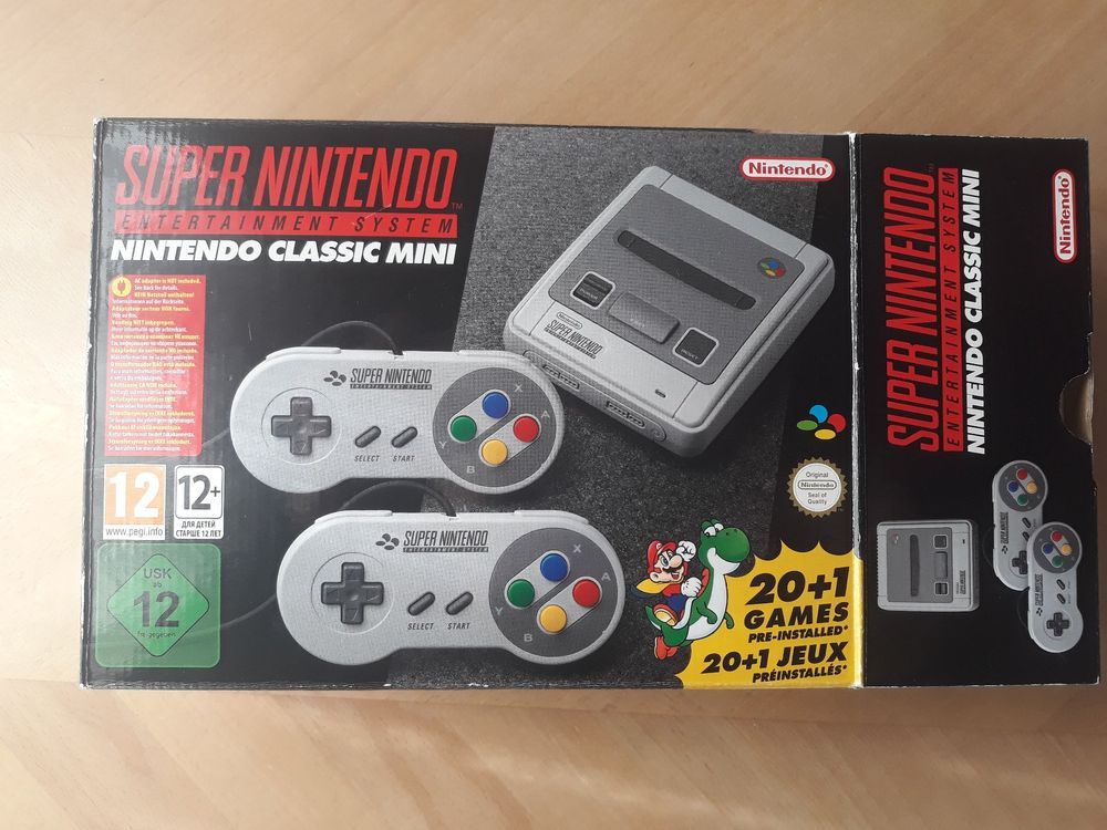 SNES Classic Mini mit zwei Control Pads und Original Box | Kaufen auf ...