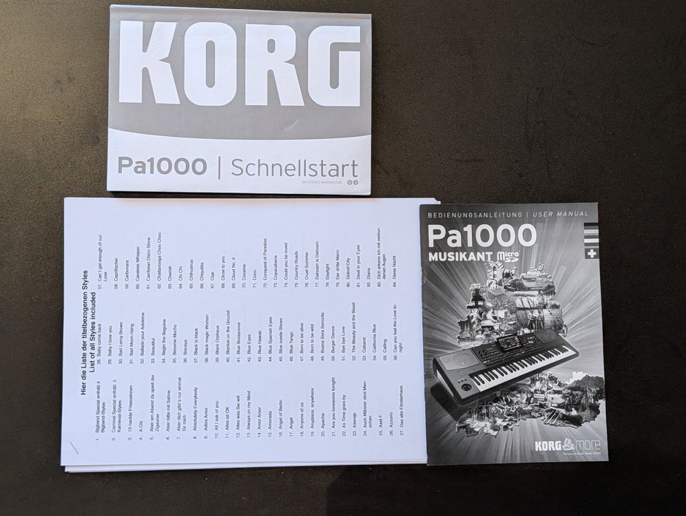 Korg PA-1000 Arranger-Keyboard (Gebraucht) in Herisau für CHF 1090 ...