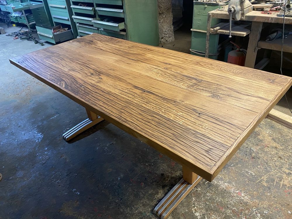 Unikat Eichen Beizen Tisch Upcycling Tisch Eiche Altholz (Gebraucht) in ...