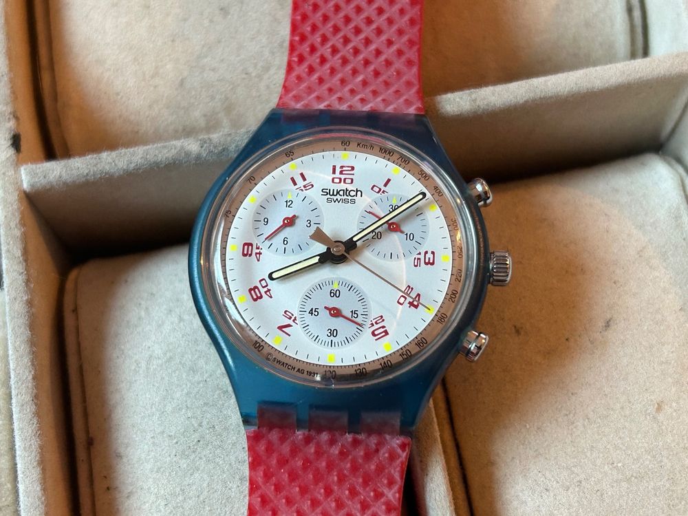 Montre Swatch chrono SCN103 JFK fonctionne 1991 | Kaufen auf Ricardo
