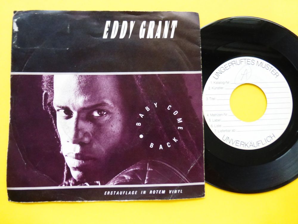 Eddy Grant – Baby Come Back (PROMO - Musterpressung) (Gebraucht) in ...