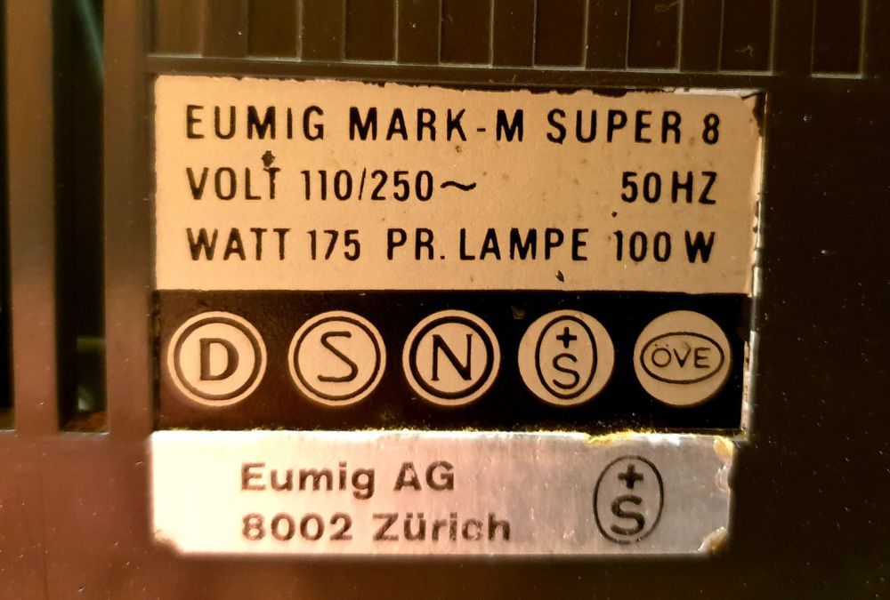Filmprojektor EUMIG MARK-M SUPER 8 mit Synchronisierung (Gebraucht) in Vordemwald für CHF 21 ...