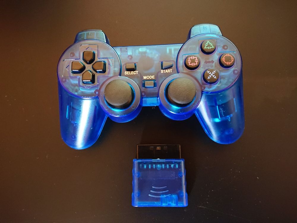 NEU - Playstation 2 PS2 - Wireless Controller - Blau Blue (Neu und ...