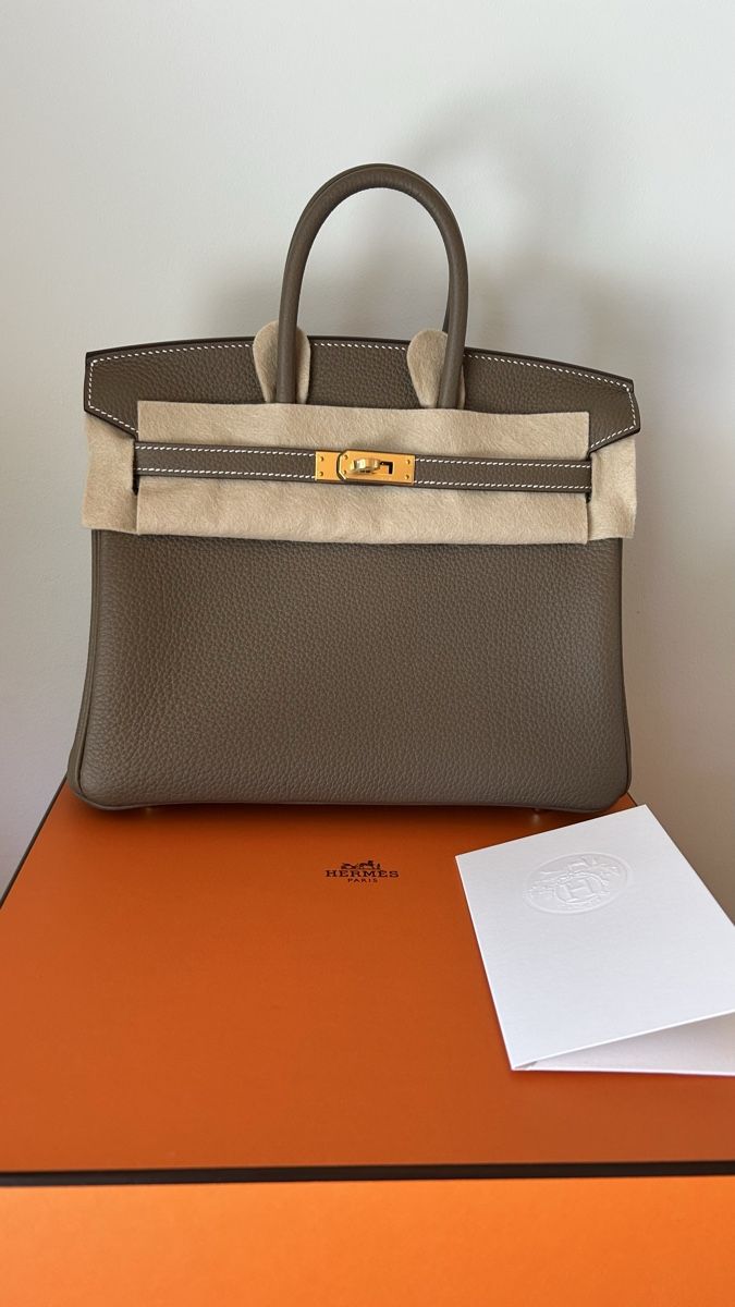Hermès Birkin 25 Etoupe Neuf Complet avec Facture Suisse (Neu und ...