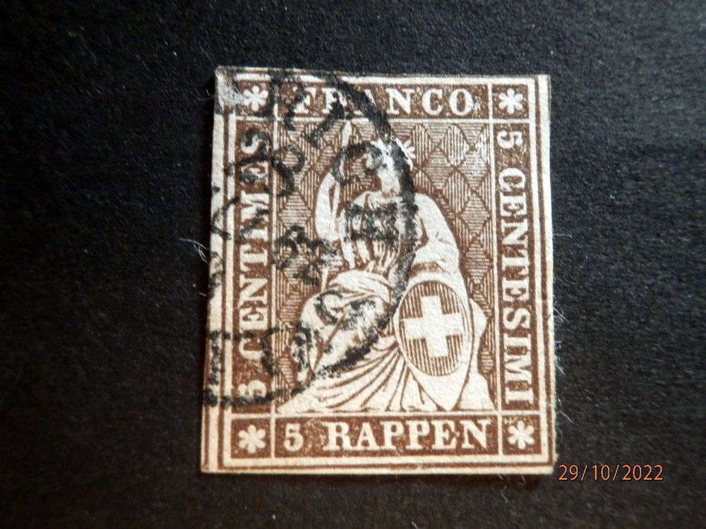 ZNr.22G, Strubel, Stempel von Zürich 28.JULI 62, Kat.40.00 (Gebraucht ...