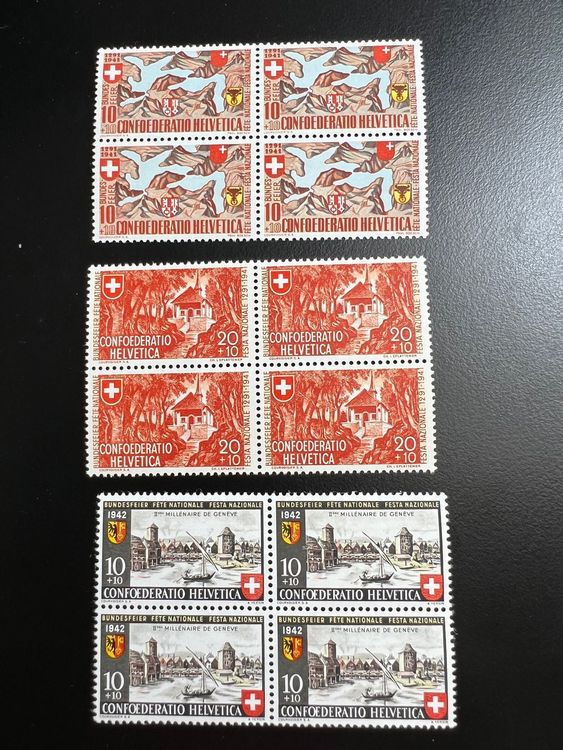 3 blocs de 4 timbres neufs** Pro Patria 1941/42 | Kaufen auf Ricardo