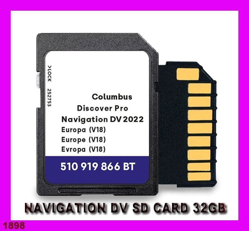 Vw Skoda V19 Europe Navi SD-Karte 22/23 (Neu und originalverpackt) in ...