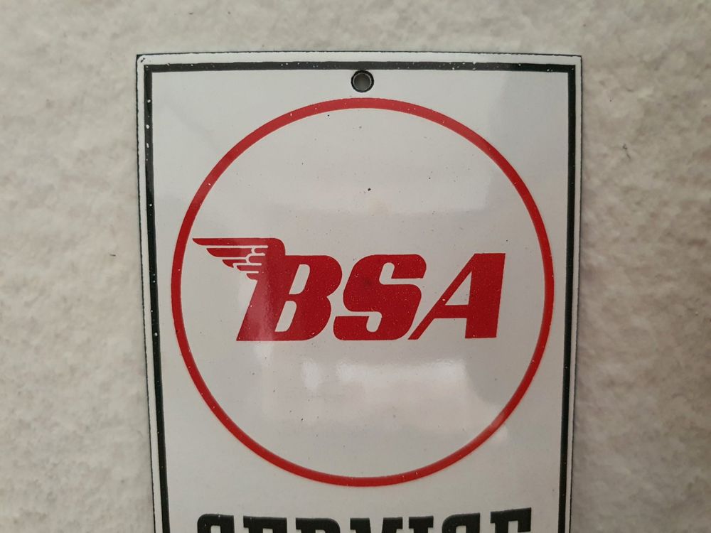 Emailschild BSA Motorcycles Logo Emaille Schild Reklame Deko | Kaufen ...