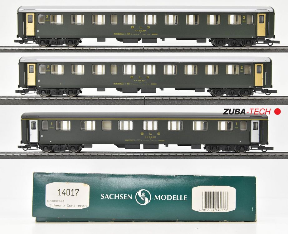 SachsenModelle 14017 RIC-Personenwagen-Set 3tlg BLS H0 OVP (Gebraucht ...