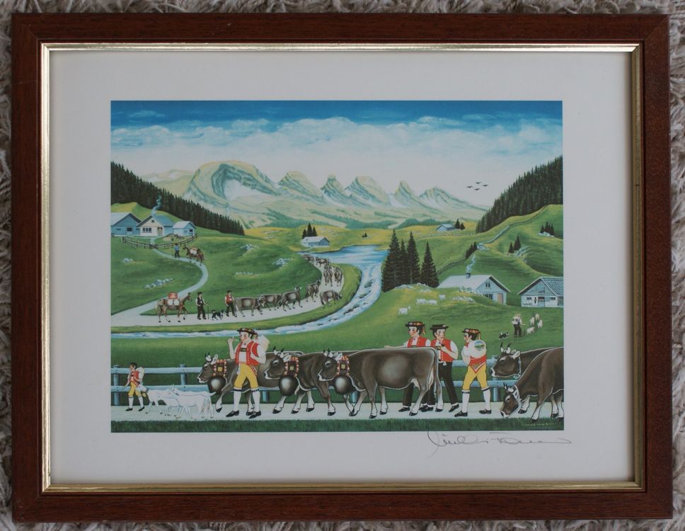 Forrer Willi, Bauernmaler, Alpfahrt Toggenburg, Churfirsten (Gebraucht) in Herisau für CHF 95 ...
