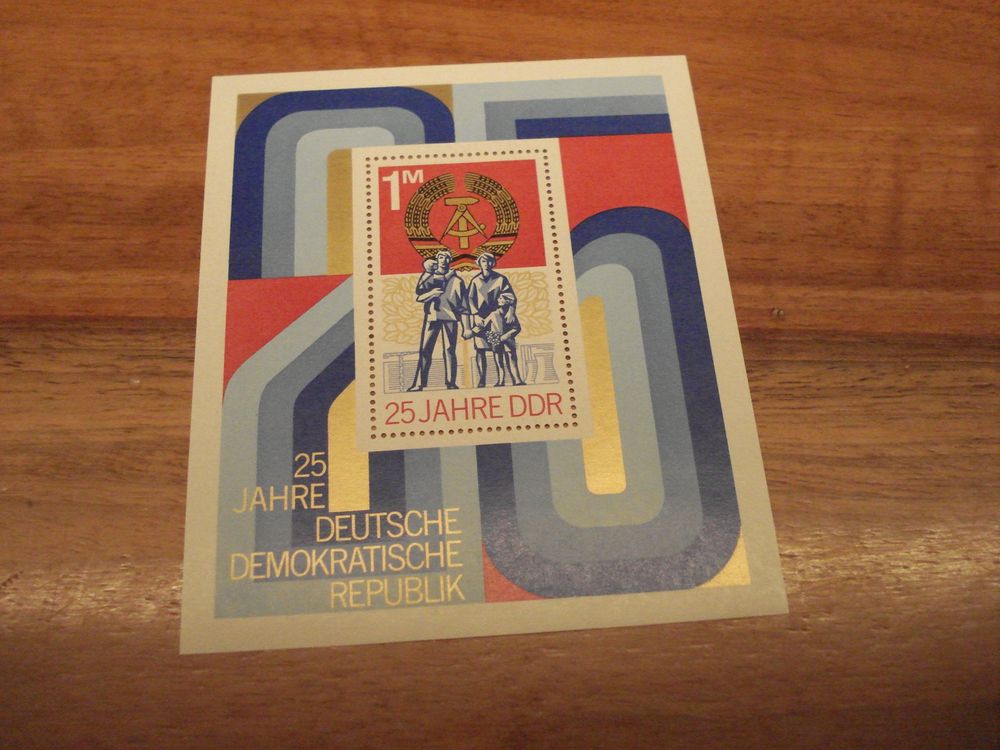 DDR Block 25 Jahre DDR, 1 Mark, ** (Gebraucht) in Niederwil AG für CHF ...