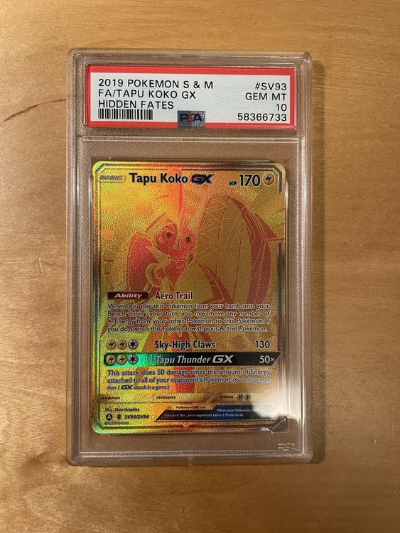Pokemon Kapu-Riki GX Gold PSA 10 Hidden Fates (Gebraucht) in Niederönz ...