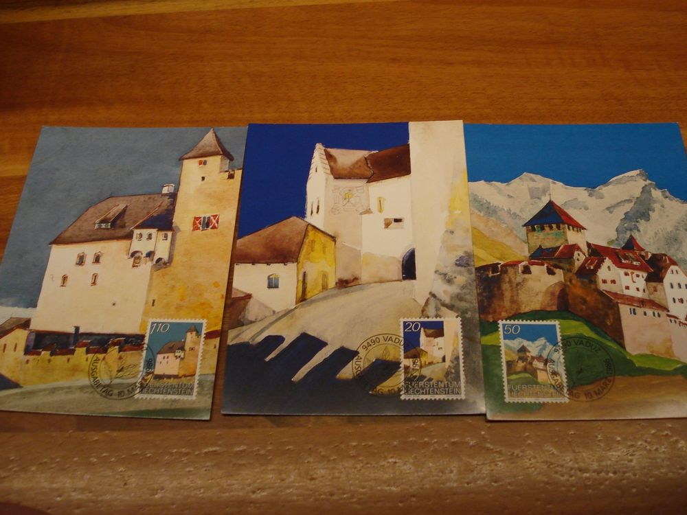 Liechtenstein 1986, Satz Maximumkarten, Schloss Vaduz | Kaufen auf Ricardo