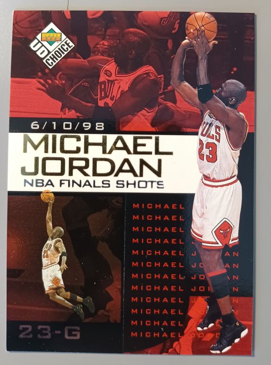 MICHAEL JORDAN NBA Finals Shots 1998 Card (Neu (gemäss Beschreibung ...