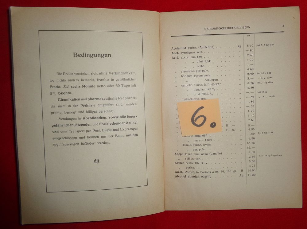 Faltbriefe und Dokumente Berner Apotheken ab 1845 (Gebraucht) in für ...