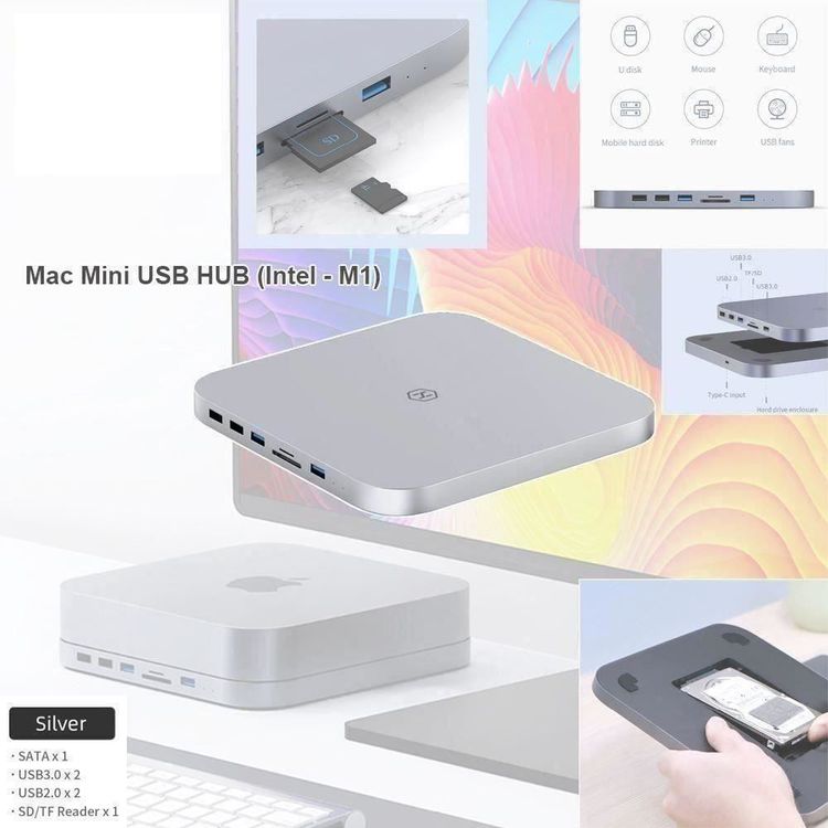 Mac Mini USB HUB Docking Station SSD M1 M2 SATA SD (Neu und originalverpackt) in Chiasso für CHF ...