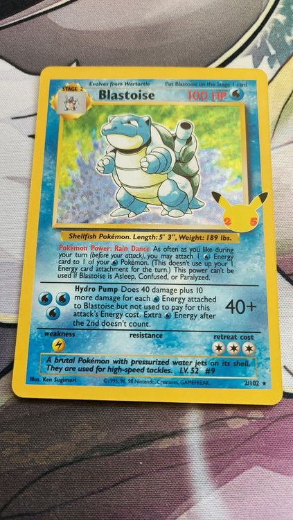 Blastoise Celebrations Turtok Pokemon holo (Neu (gemäss Beschreibung ...