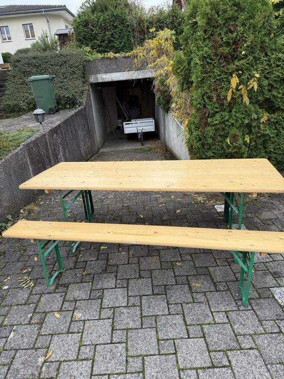Gartentisch mit Bänken, Festbankgarnitur (Gebraucht) in Niederwil AG für CHF 71 – nur Abholung ...