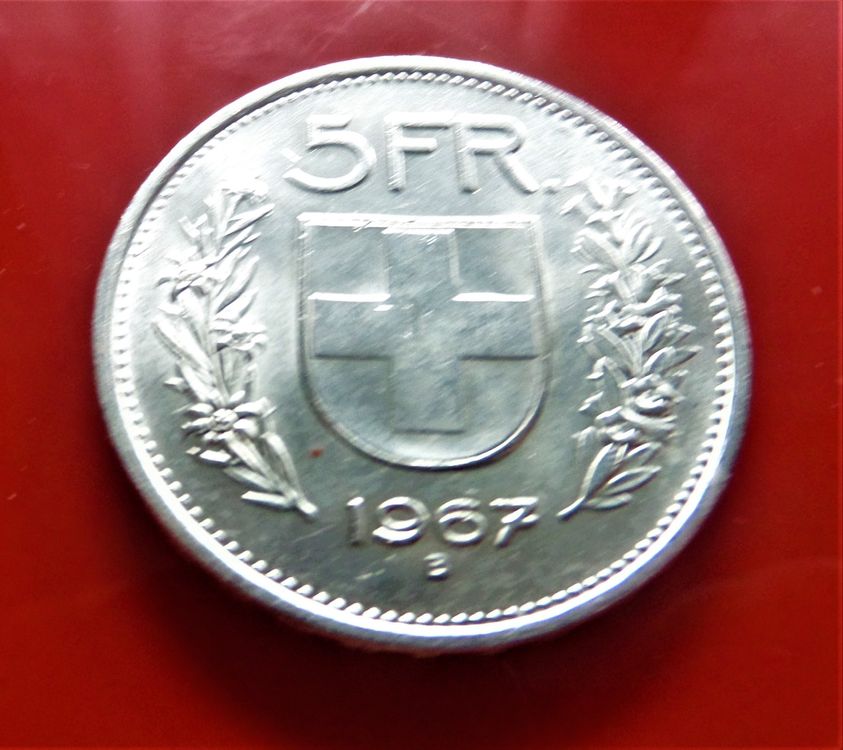 TOP Schweizer 5 Fr 1967 vorz-fast unz. | Kaufen auf Ricardo