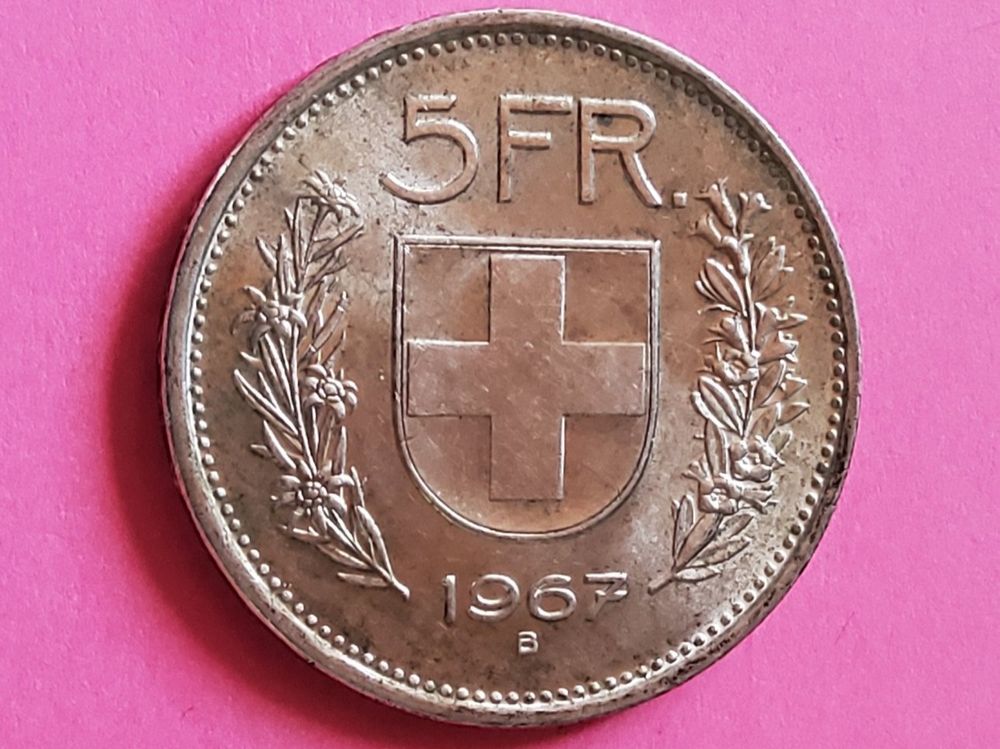 Münze - 5 Franken - 1967 (Gebraucht) in Villnachern für CHF 10.1 – mit Lieferung auf Ricardo kaufen