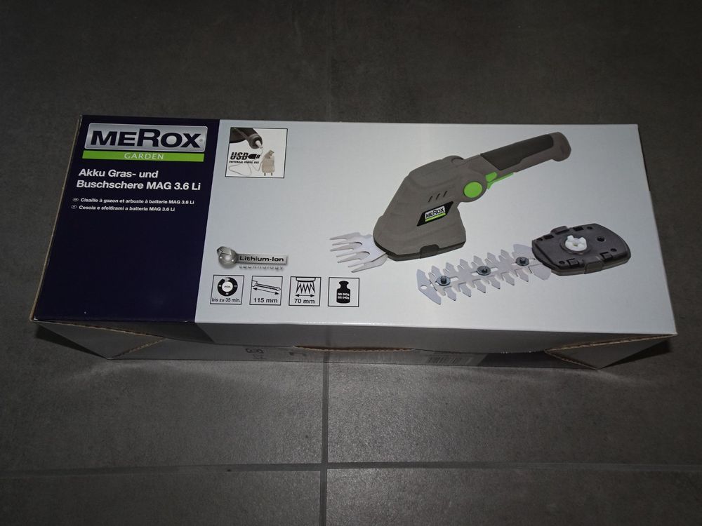 Merox Gras-/ Strauchschere MAG 3.6 Li (Neu und originalverpackt) in ...