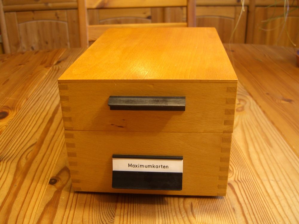 Vintage Karteikasten aus Holz, für DIN A6 mit Register A-Z (Gebraucht ...