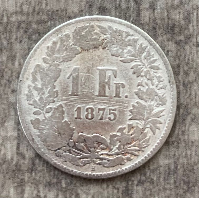 1 Franc Suisse de 1875 (Gebraucht) in Onex für CHF 5 – mit Lieferung auf Ricardo kaufen