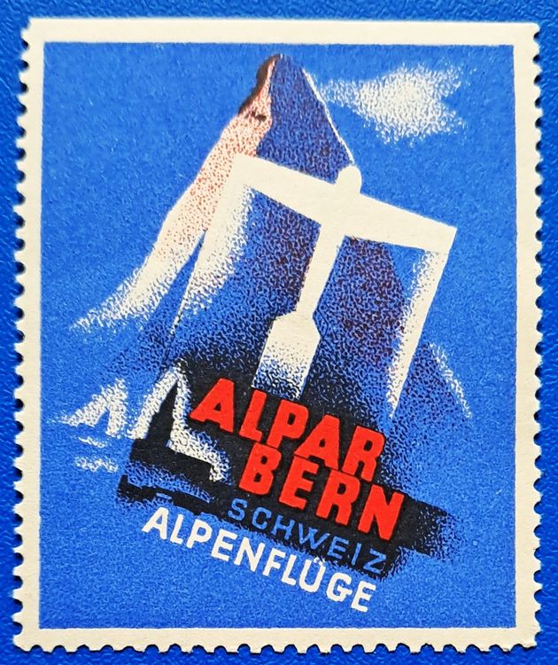 WERBEVIGNETTE ALPAR BERN ALPENFLÜGE Kat. LH 27.A.a. ** | Kaufen auf Ricardo