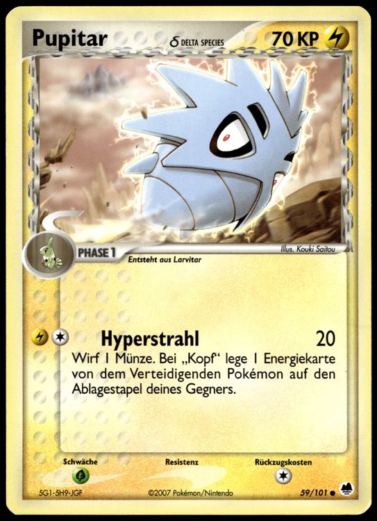 Pupitar 59/101 Pokémon EX Dragon Frontiers (Neu (gemäss Beschreibung ...